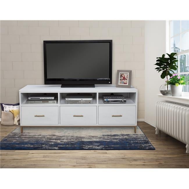 24 x 64 x 18 in. Glam White & Gold TV Console - Walmart.com