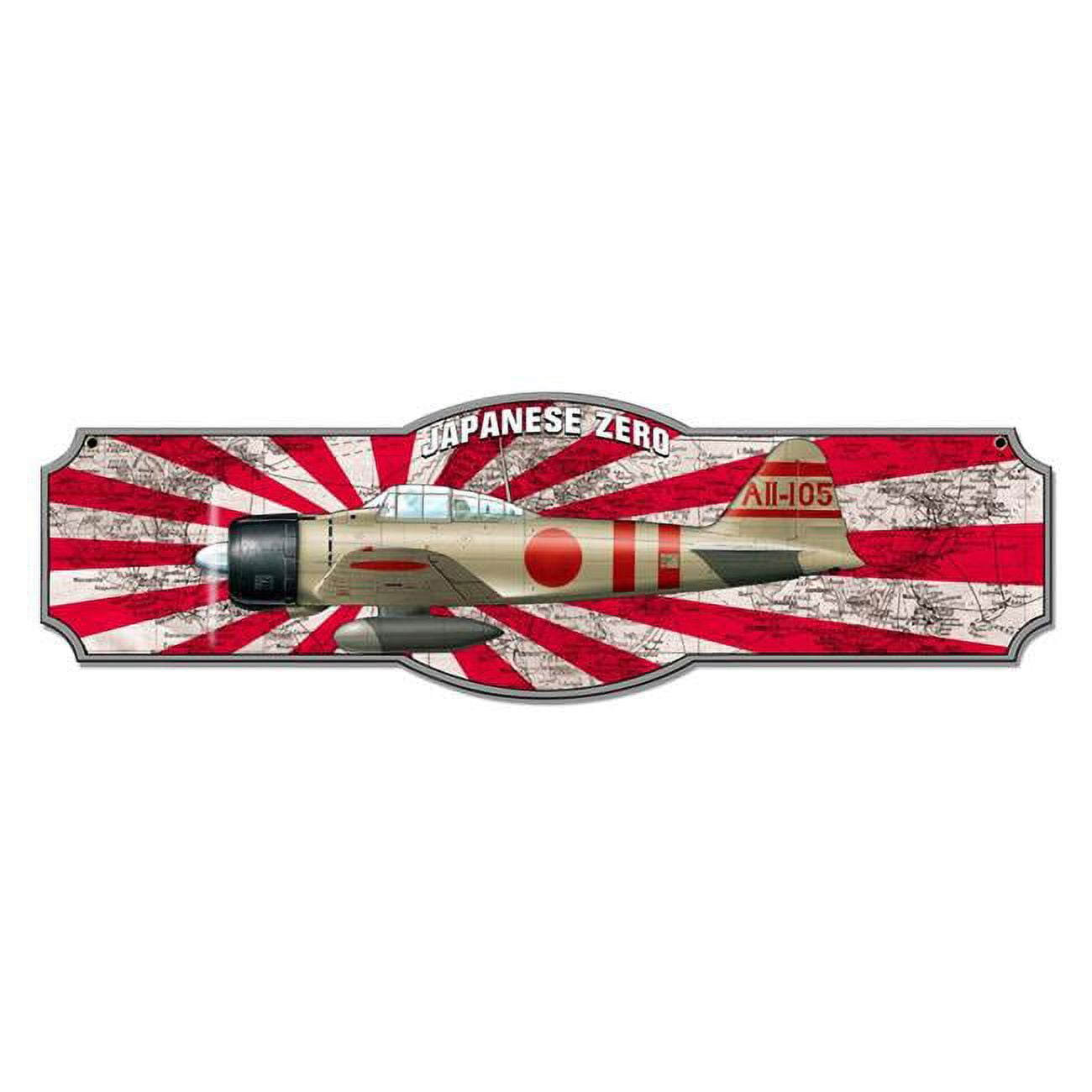 24 x 7 in. Japan Zero Plasma Metal Sign - Walmart.com