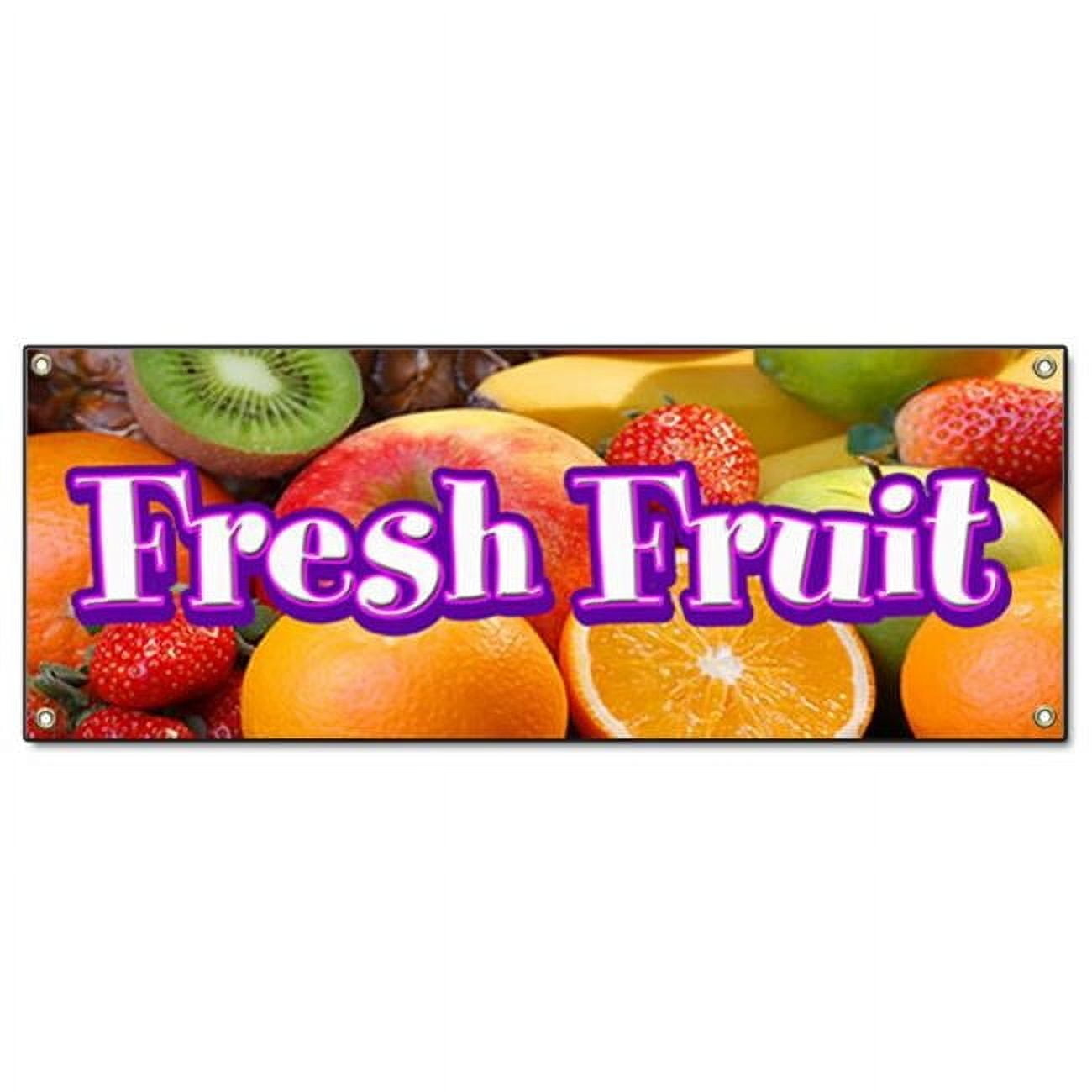 24 x 72 in. Fresh Fruit Banner Sign - Walmart.com
