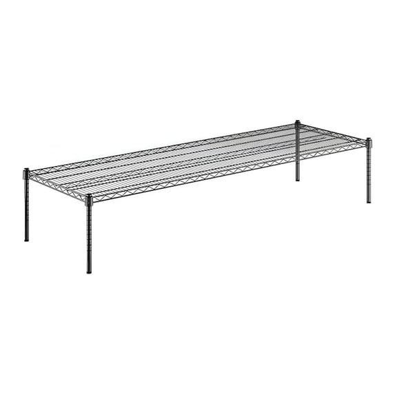 24" x 72" x 14" Black Epoxy Wire Storage Shelf, Dunnage Rack, 1 Tier ...
