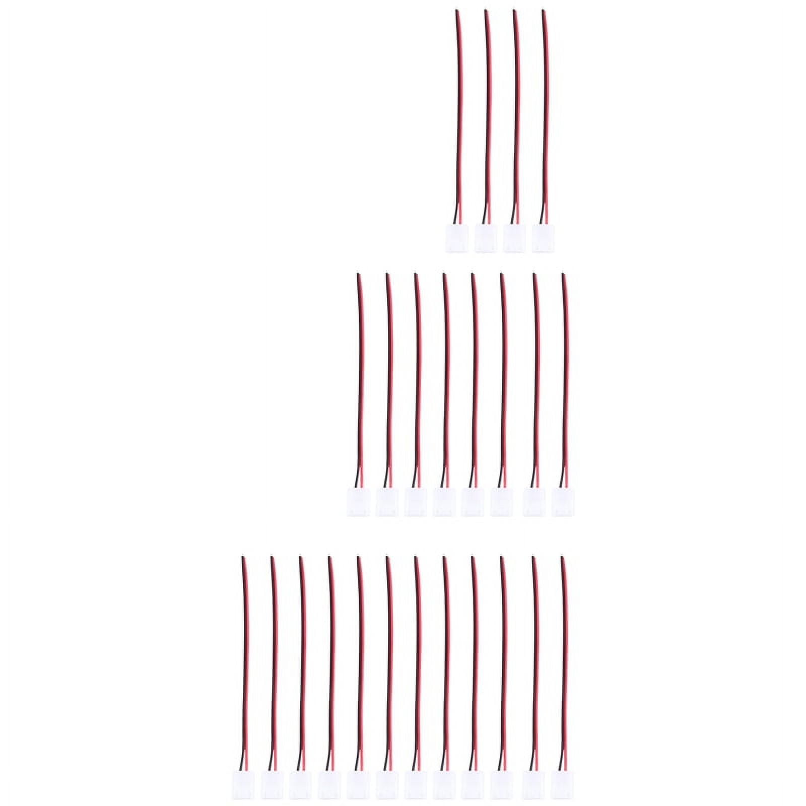24 x 8 mm 2 Pin RGB LED strip connectors-White & red & black - Walmart.com
