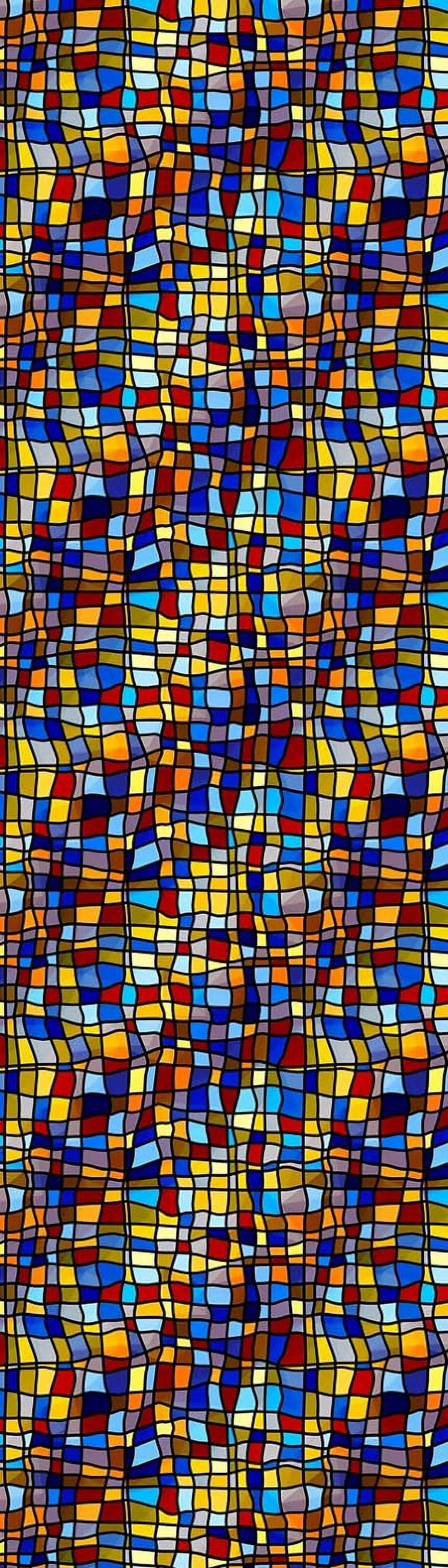 24 x 84 Symphony Stained Glass Pattern Window Film Static Cling Film UV ...