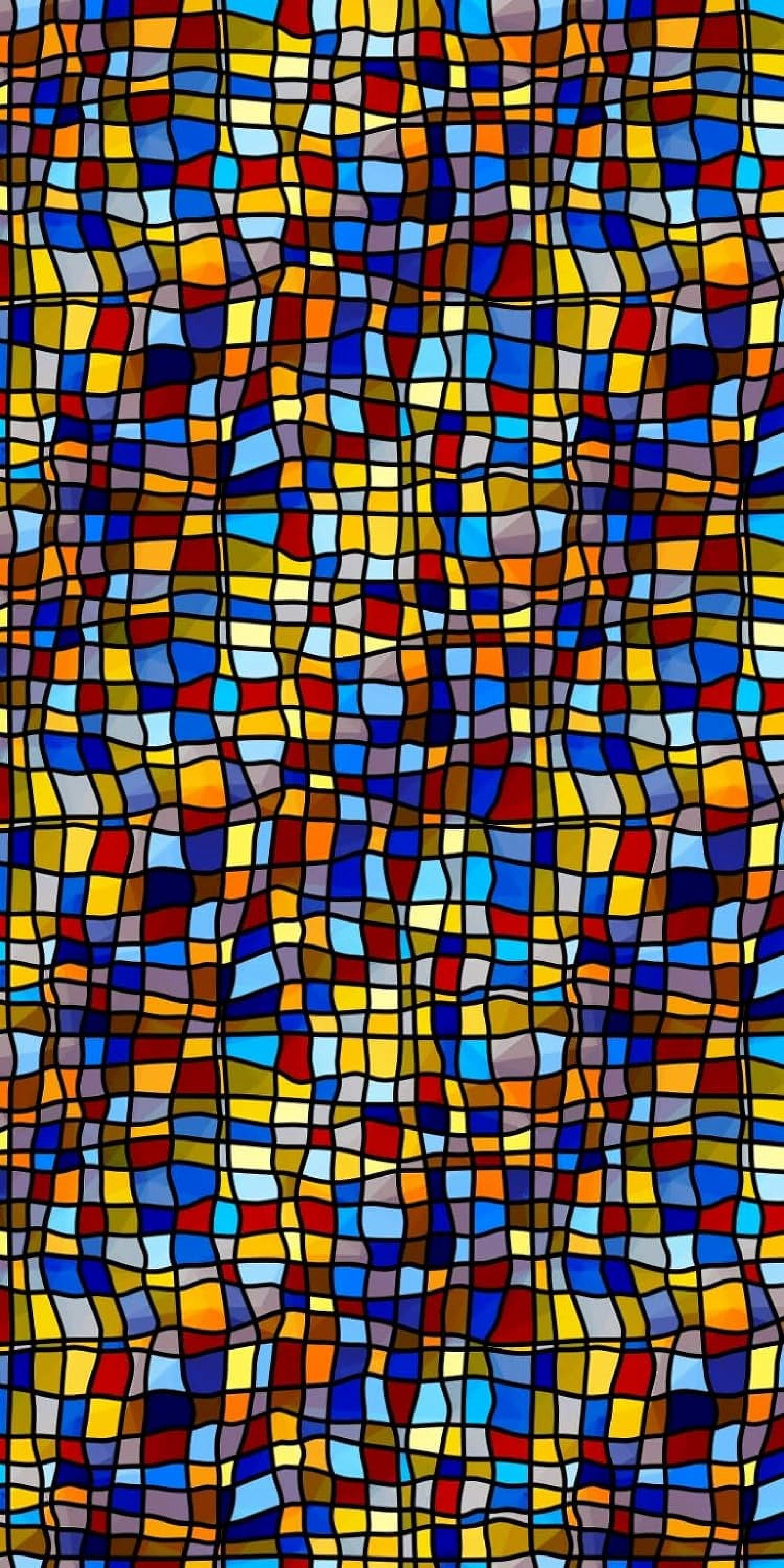 24 x Symphony Stained Glass Pattern Window Film Static Cling Film UV ...