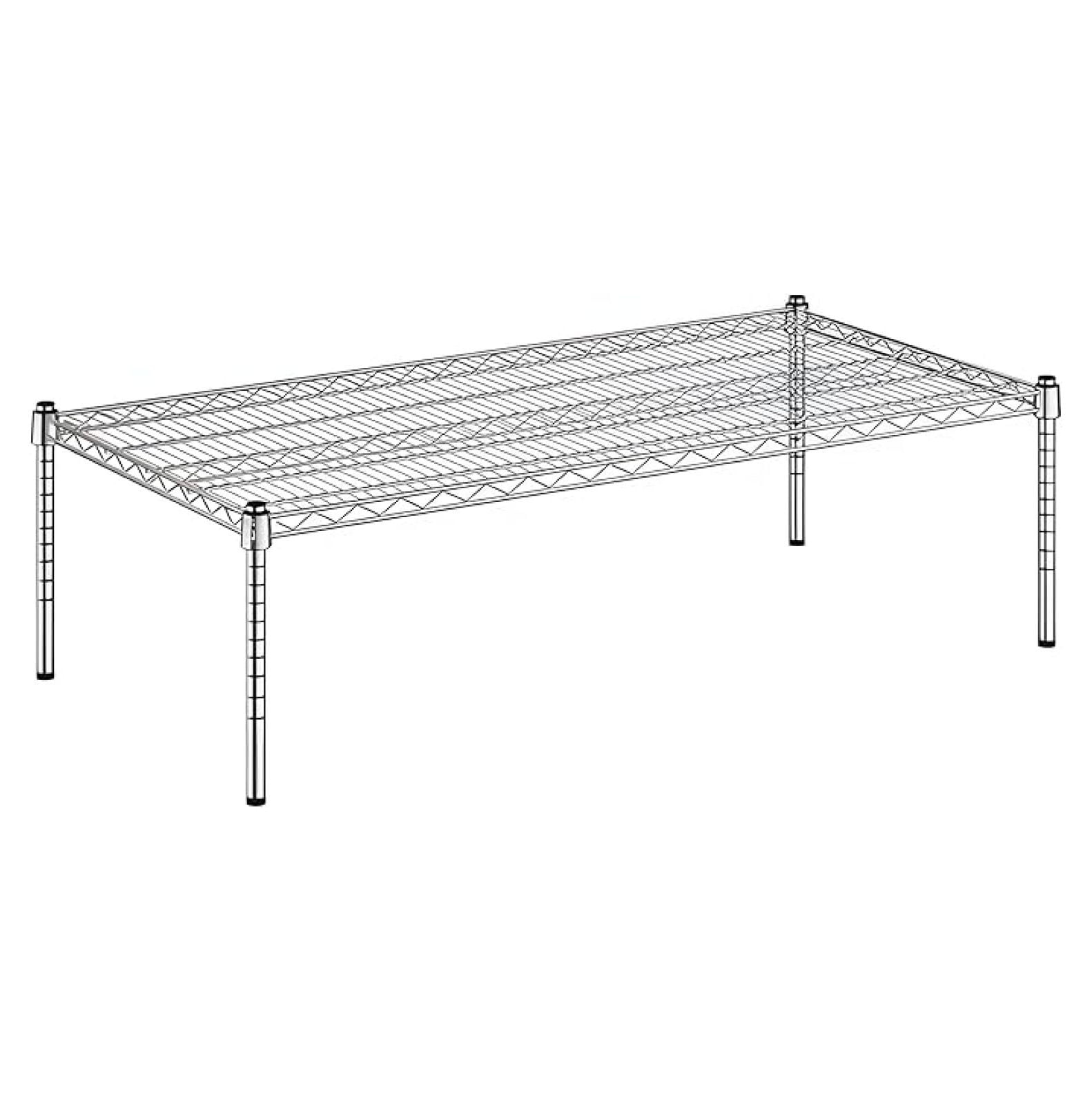 24" x " x 14" Wire Storage Shelf, Dunnage Rack, 1 Tier Small Shelf ...