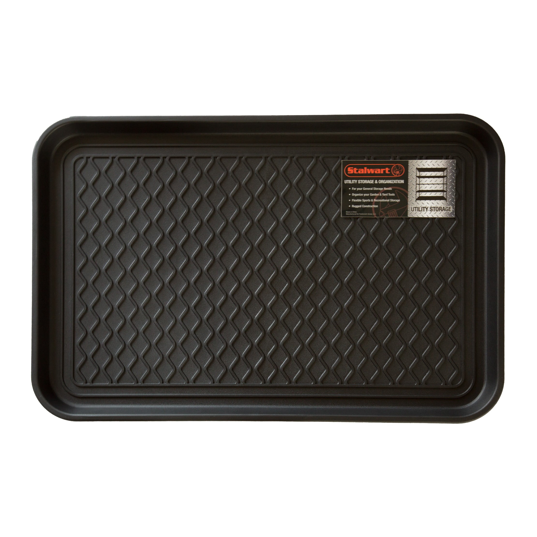 24"x15" All Weather Boot Tray with Water Resistant Plastic Utility Shoe ...
