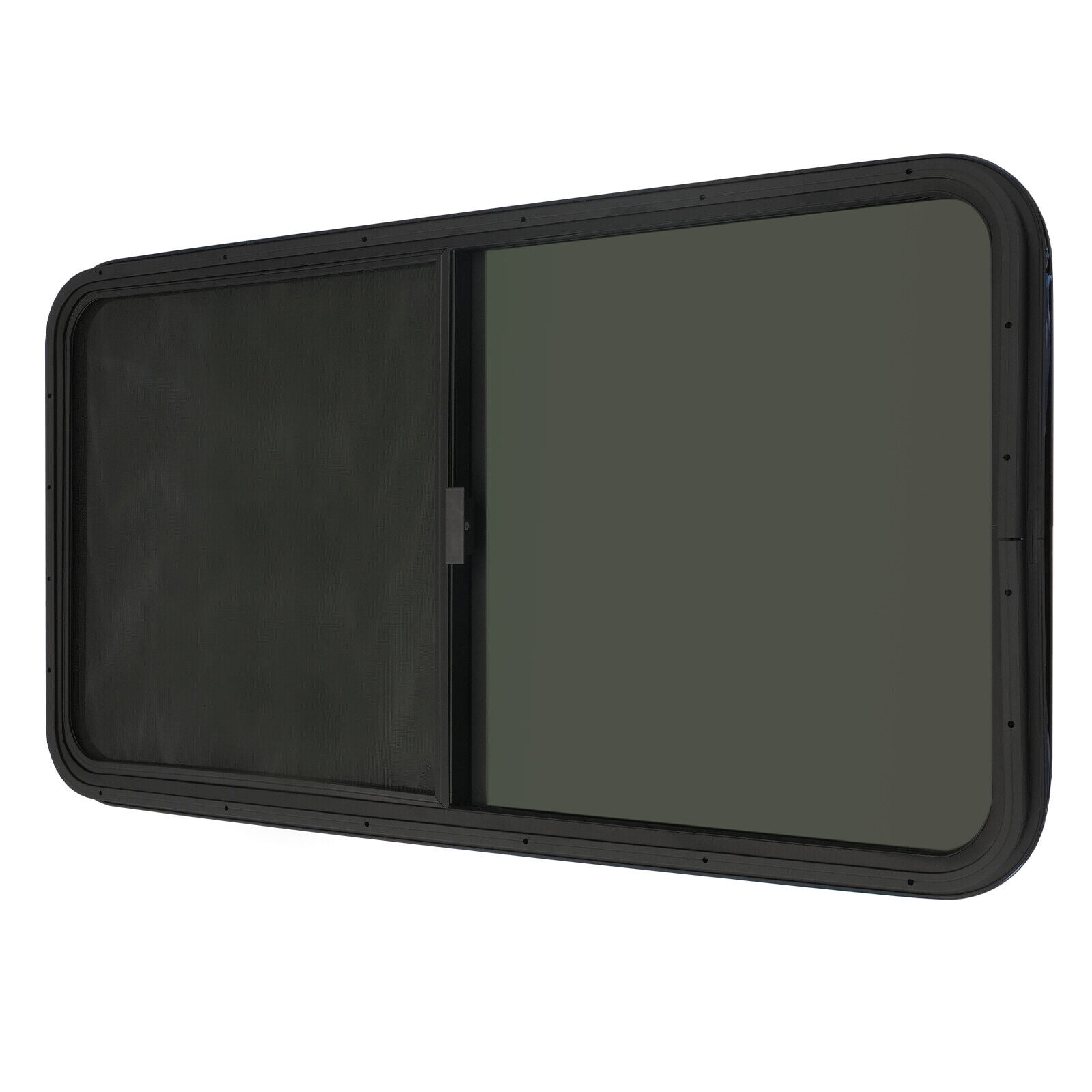 24"x20" RV Window Horizontal Sliding Window Black Universal w/Mounting ...