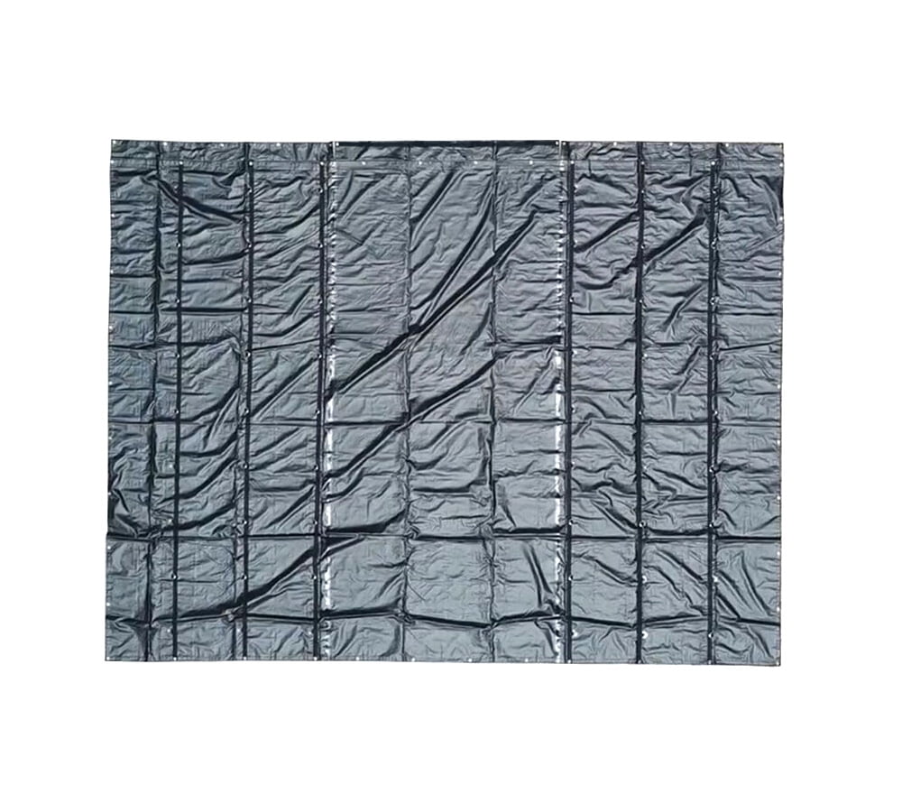 24'x24' Heavy Duty Flatbed Truck Tarp with 8 Ft Drop - 18oz Vinyl Black ...