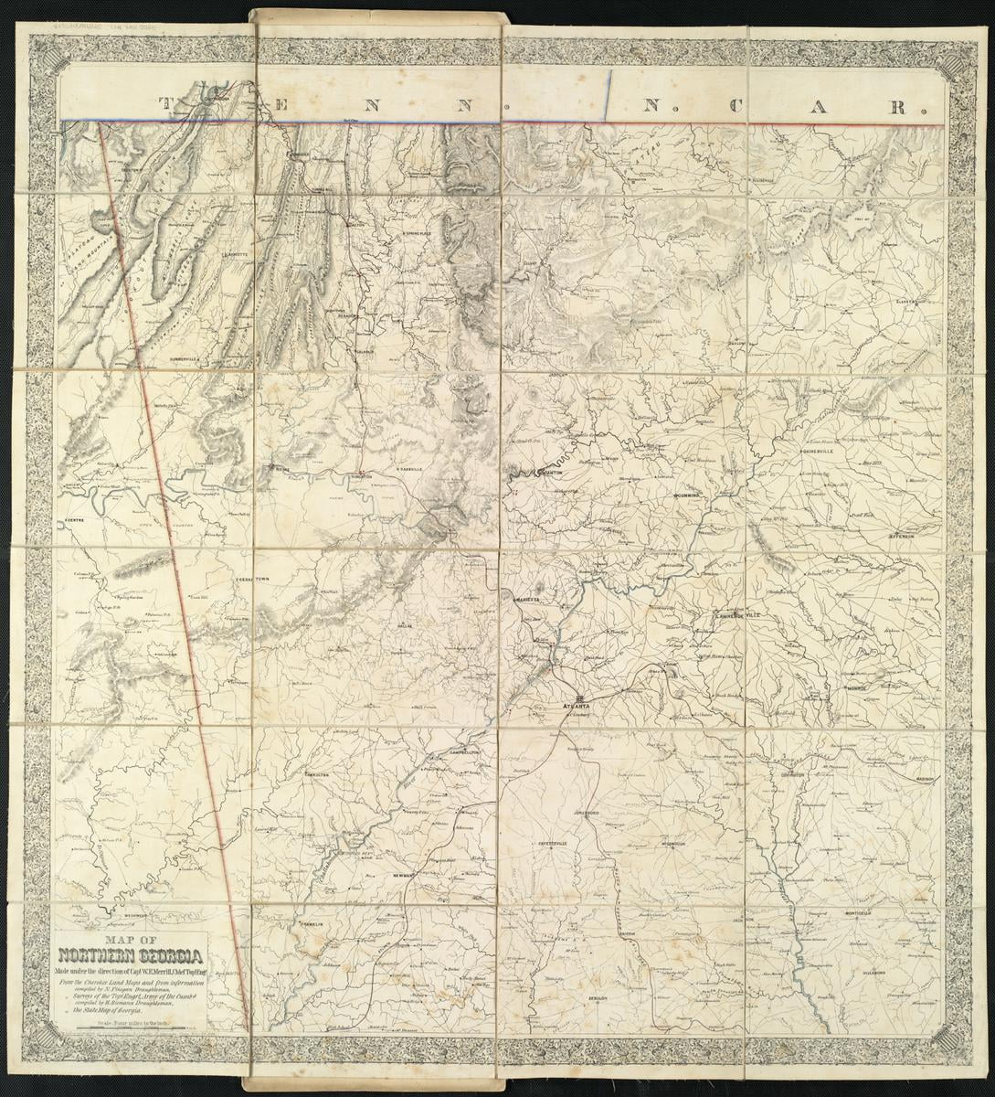 24"x26" Heavyweight Photo Paper Quality Poster: Map of northern Georgia ...