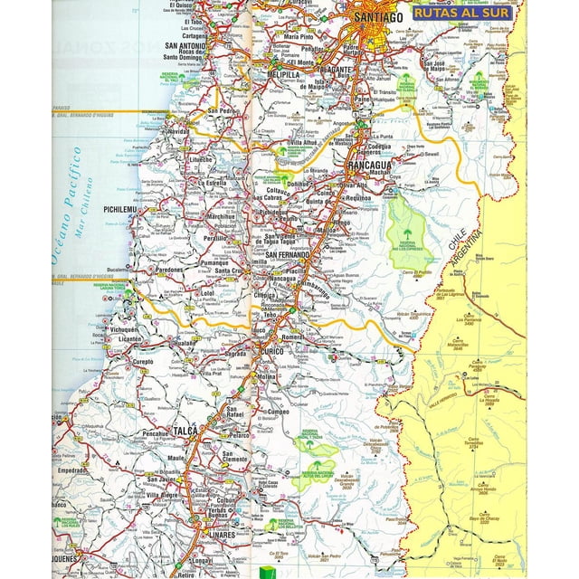 24"x29" Heavyweight Photo Paper Quality Poster: 16a Chile road map 2007 ...