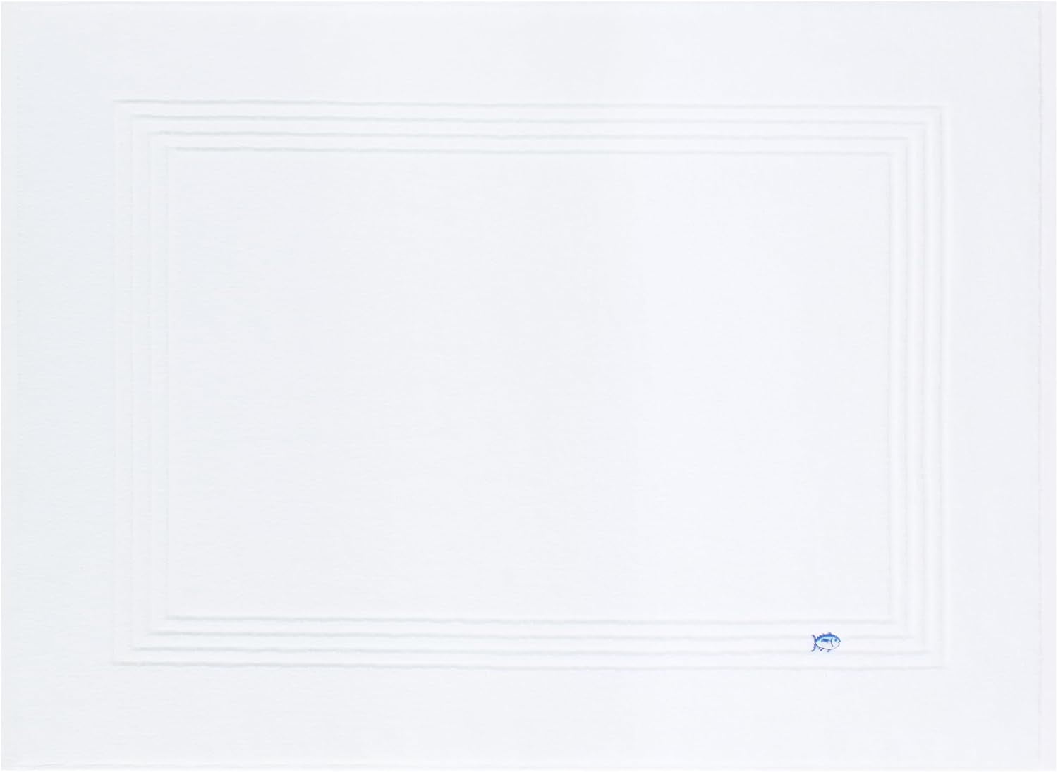 24"x34" Fade-Resistant Bath Mat, White Cotton Blend Soft Absorbent ...