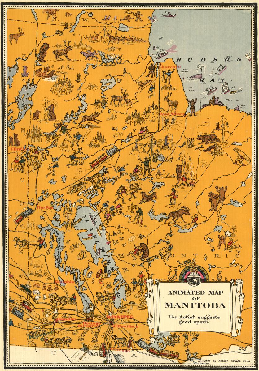 24"x34" Heavyweight Photo Paper Quality Poster: Animated Map of ...