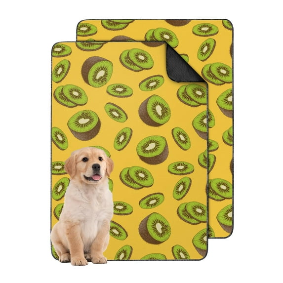 24"x35" Extra Large Vibrant Fruit Washable Pee Pads, Reusable Dog Potty ...