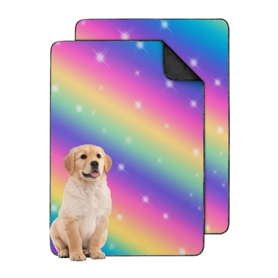 24"x35" Leopard Print Washable Pee Pads, Reusable Potty Pads for Dogs ...