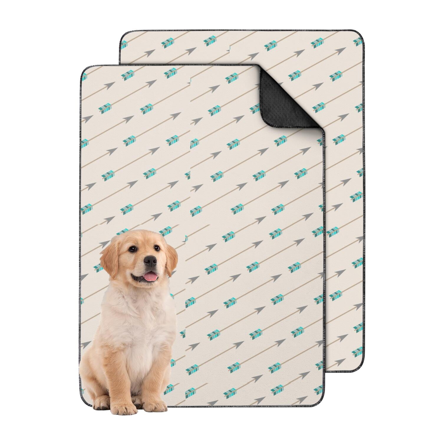 24"x35" Washable Pee Pads for Dogs, Geometric Pattern Reusable Potty ...