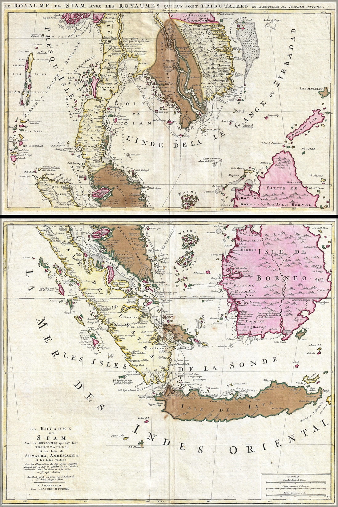24"x36" Gallery Poster, 1710 Ottens Map of Southeast Asia, Singapore ...