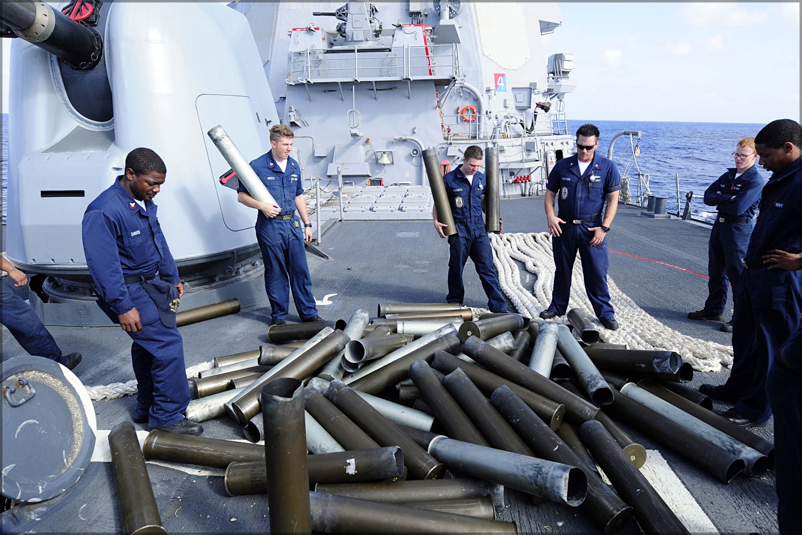 24"x36" Gallery Poster, 5-inch Mark 45 54-caliber gun casing USS ...
