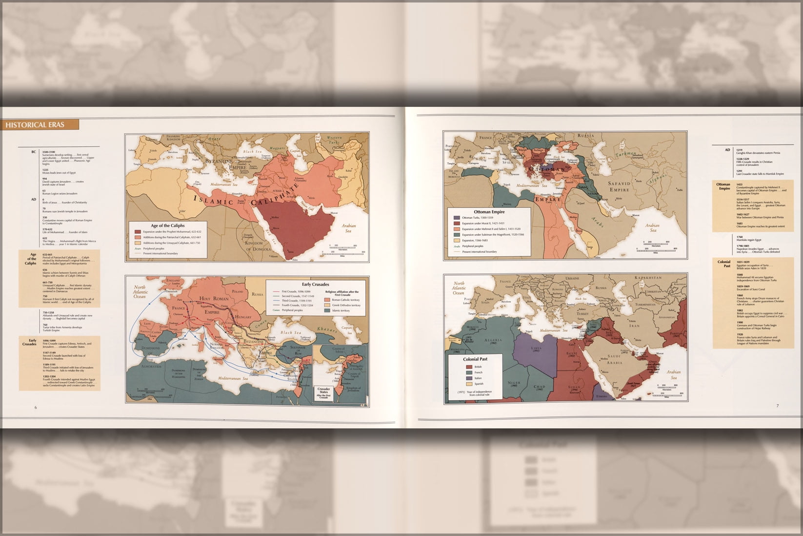 24"x36" Gallery Poster, CIA Map of Middle East Historical Eras ...
