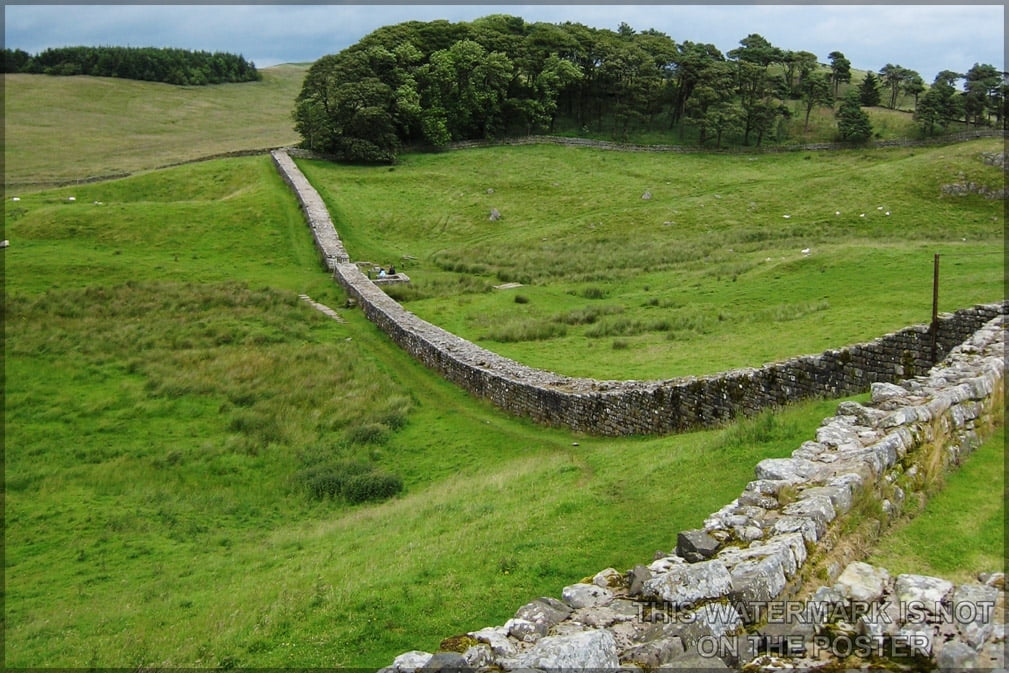 24"x36" Gallery Poster, Hadrian's Wall p2 with Knag Burn Gateway in the ...