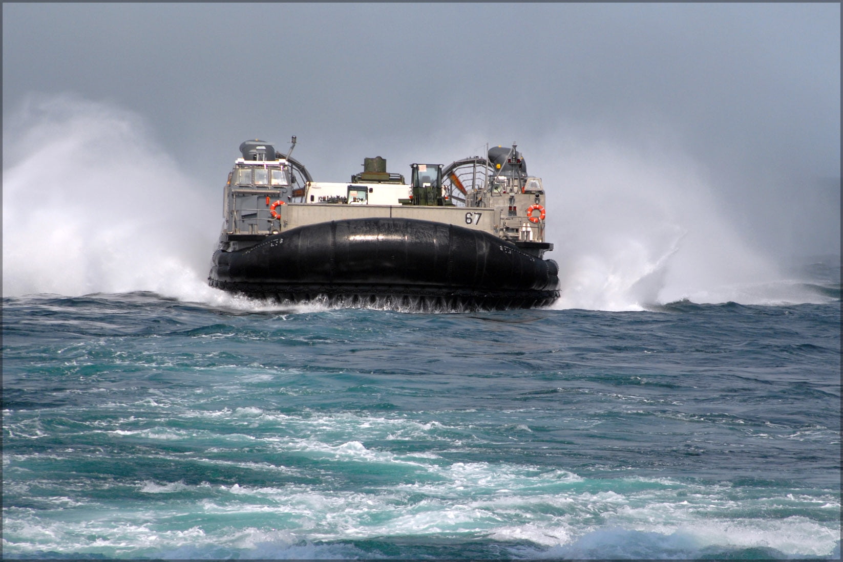24"x36" Gallery Poster, LCAC Hovercraft from Landing Craft Unit 4 ...
