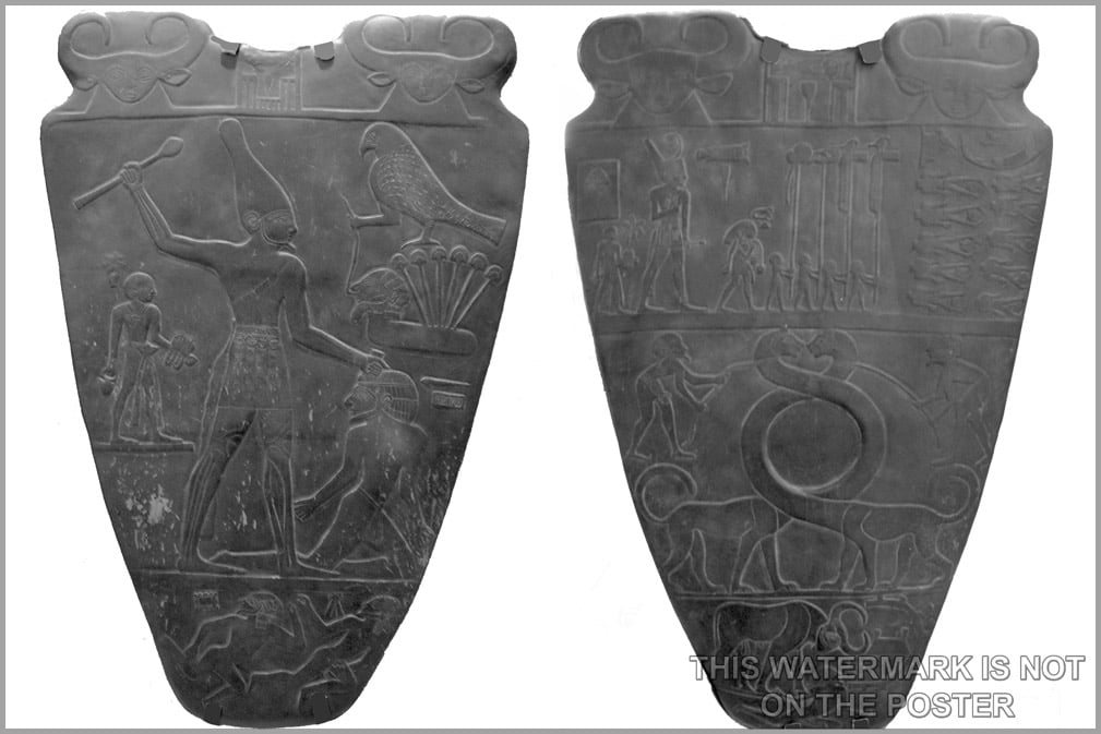24"x36" Gallery Poster, Narmer Palette depicts the unification of the ...