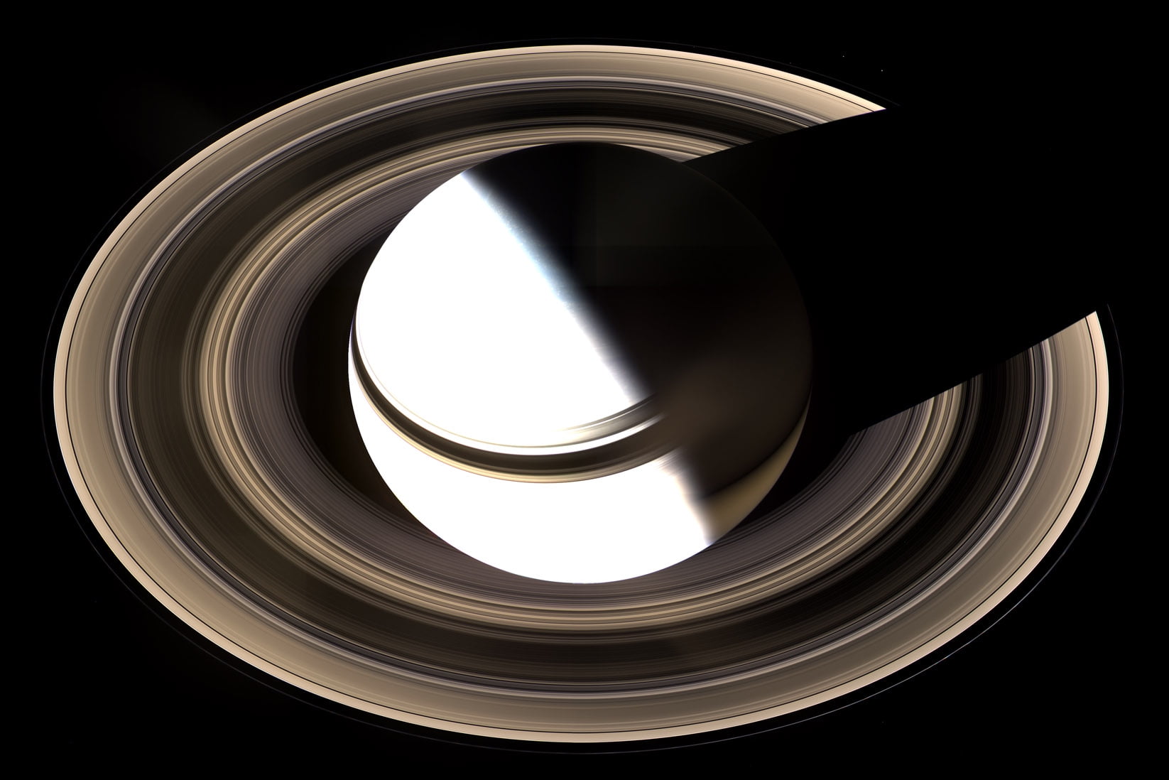 24"x36" Gallery Poster, Saturn from Cassini Orbiter - Walmart.com