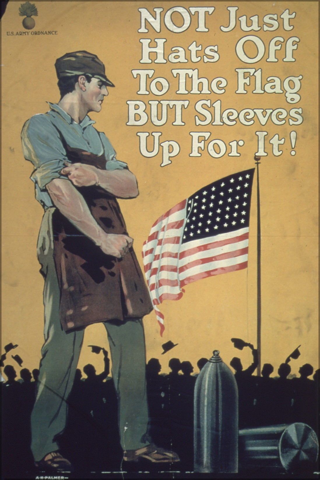 24"x36" Gallery Poster, Sleeves Up For U.S. Army Ordnance c1917 wwi ...