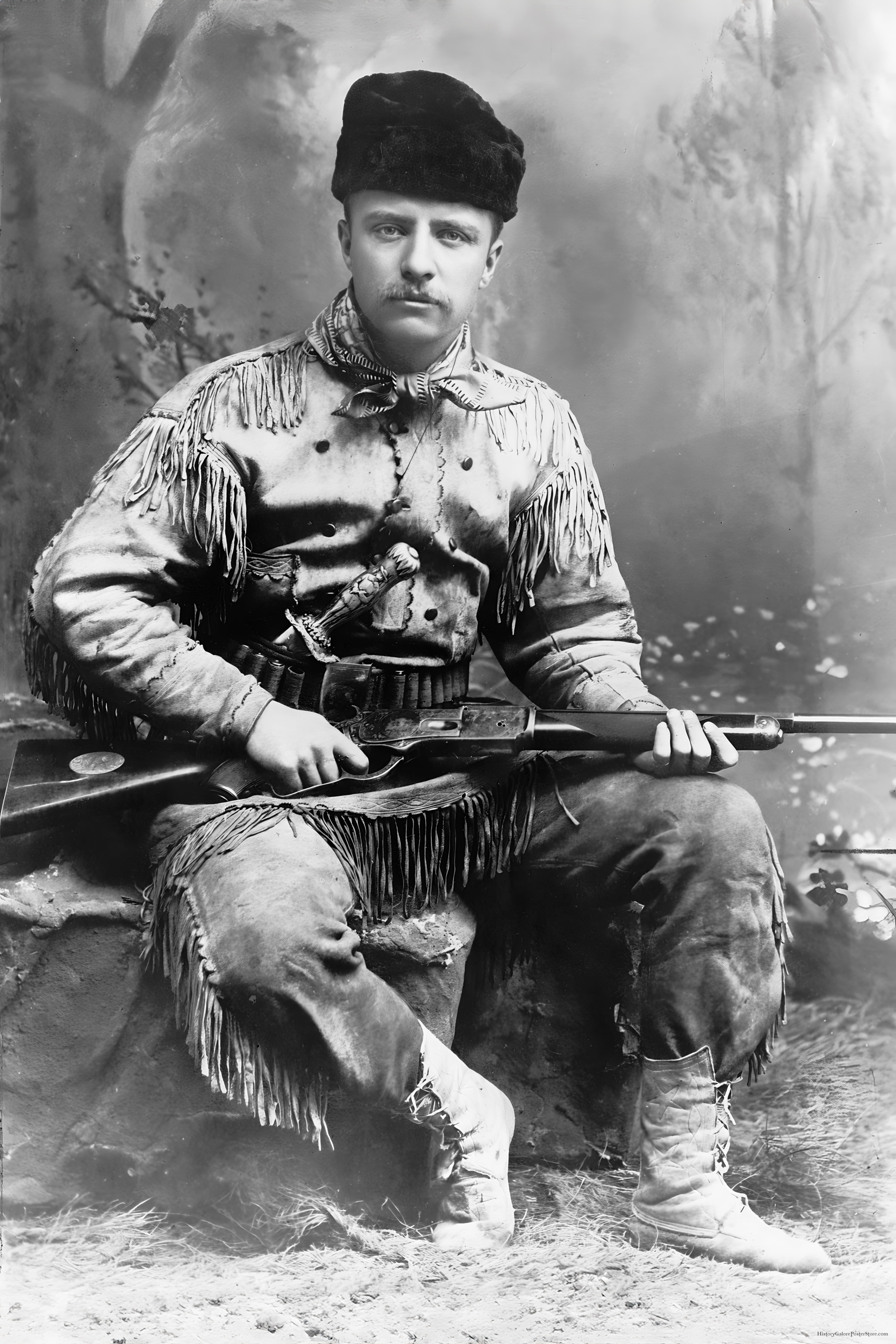 24"x36" Gallery Poster, Theodore Roosevelt in 1885 teddy - Walmart.com