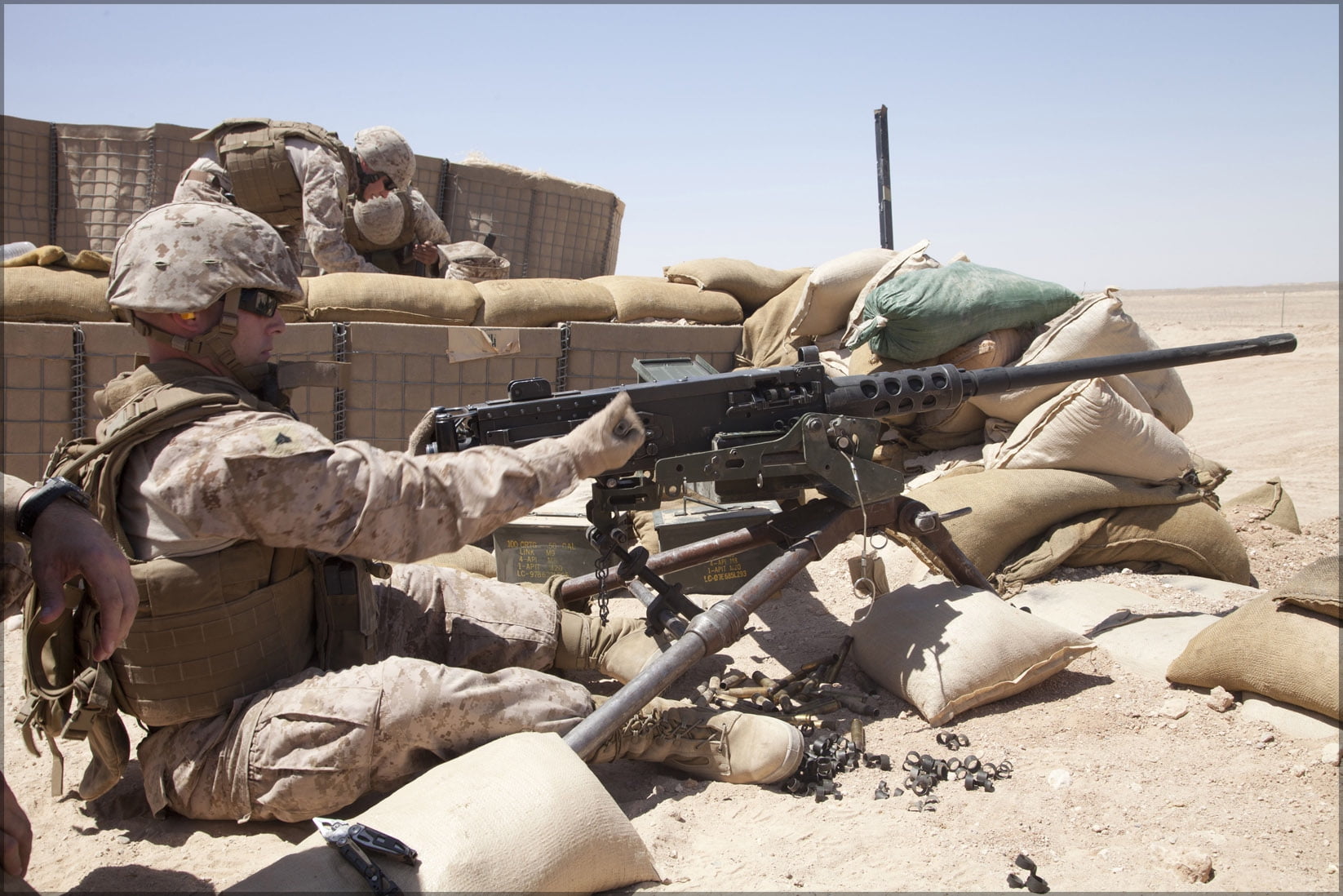 24"x36" Gallery Poster, U.S. Marine Corps Cpl. Andrew C. Bell loads ...