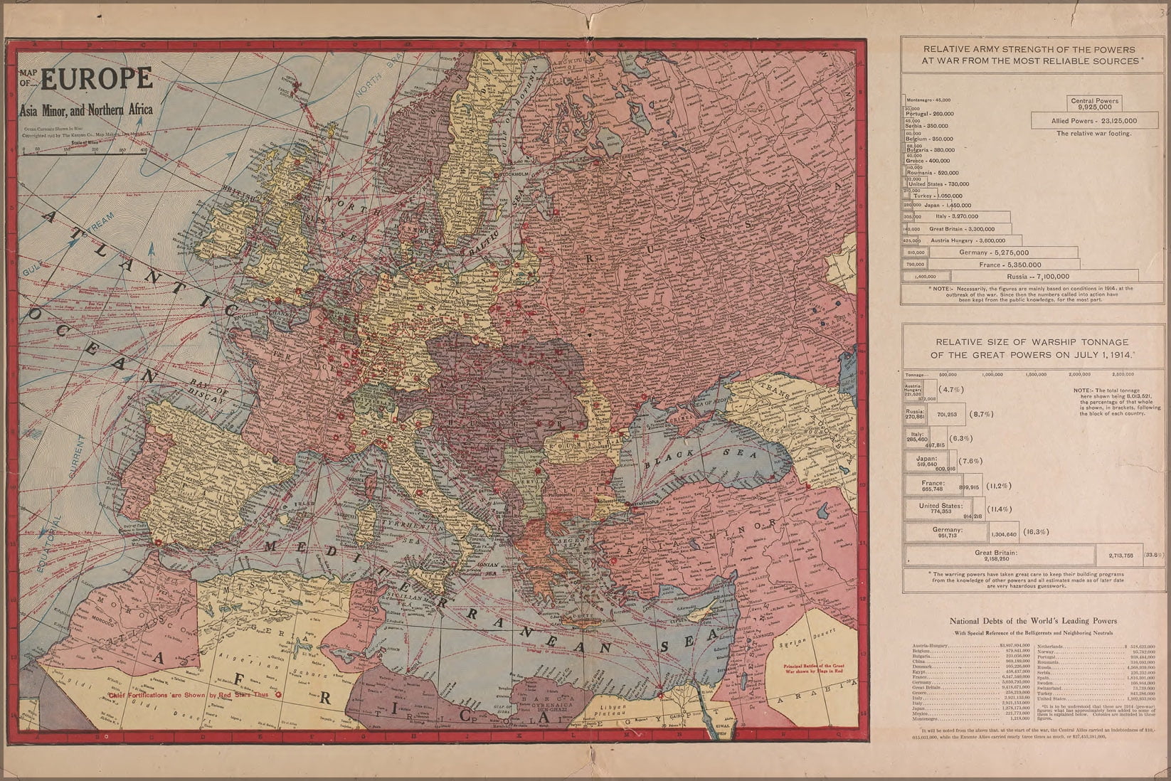 24"x36" Gallery Poster, WWI map of europe & force size 1917 - Walmart.com
