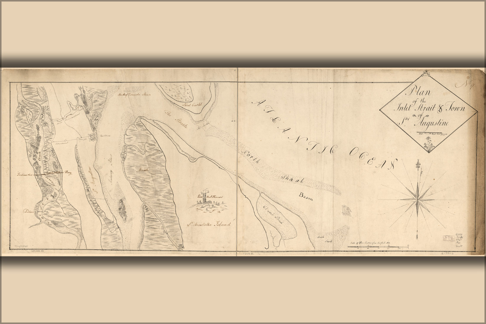 24"x36" Gallery Poster, map of St. Augustine florida 1760 saint ...