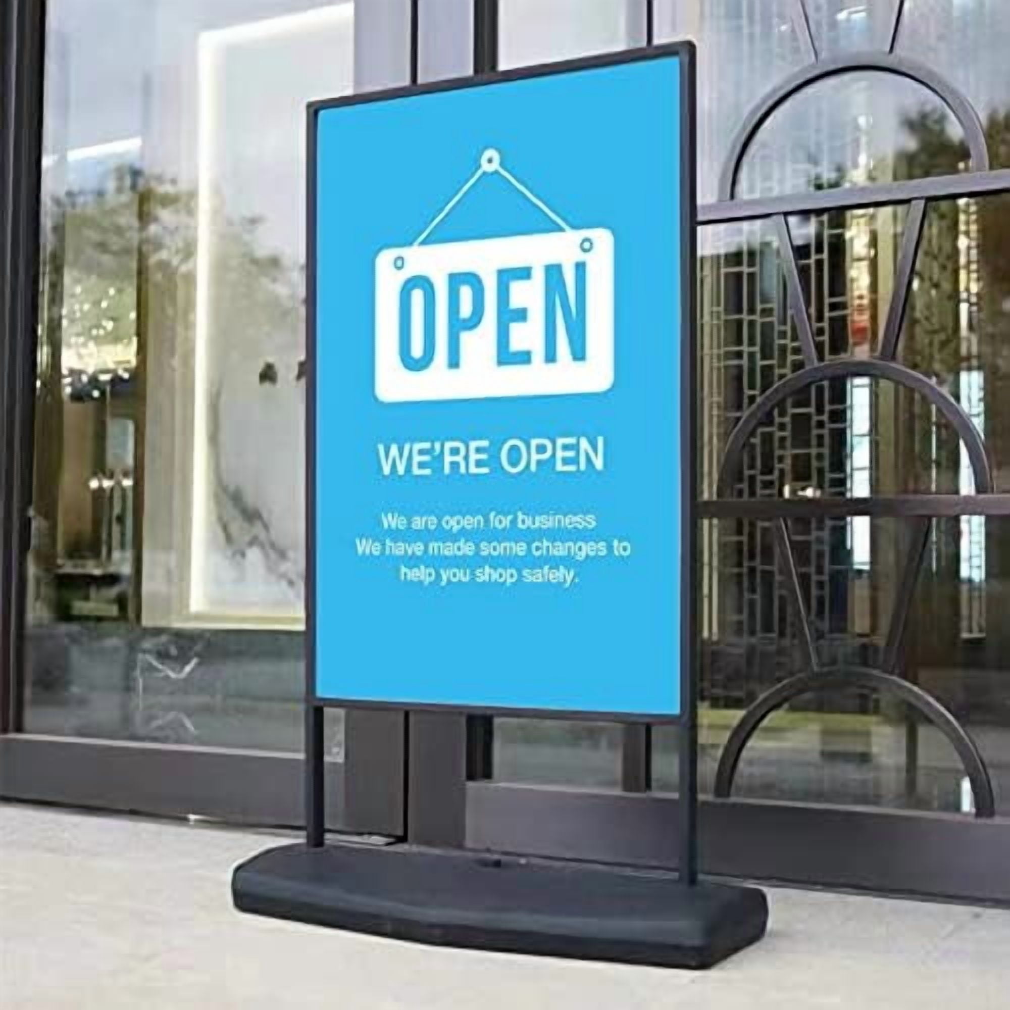 24"x36" Heavy-Duty Double-Sided Floor Standing Foam Board Sign Holder ...