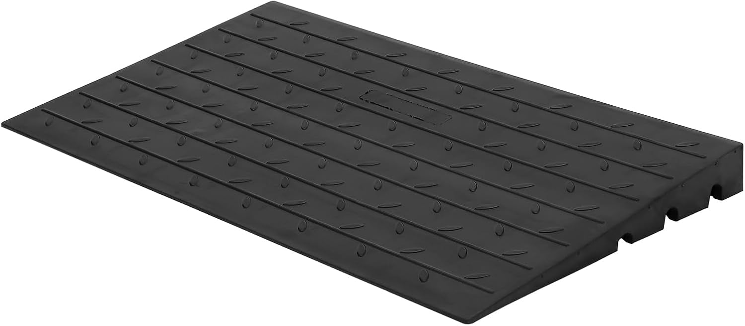 24"x42"x3" Rubber Threshold Ramp, 3" Height Portable Wheelchair Ramp ...