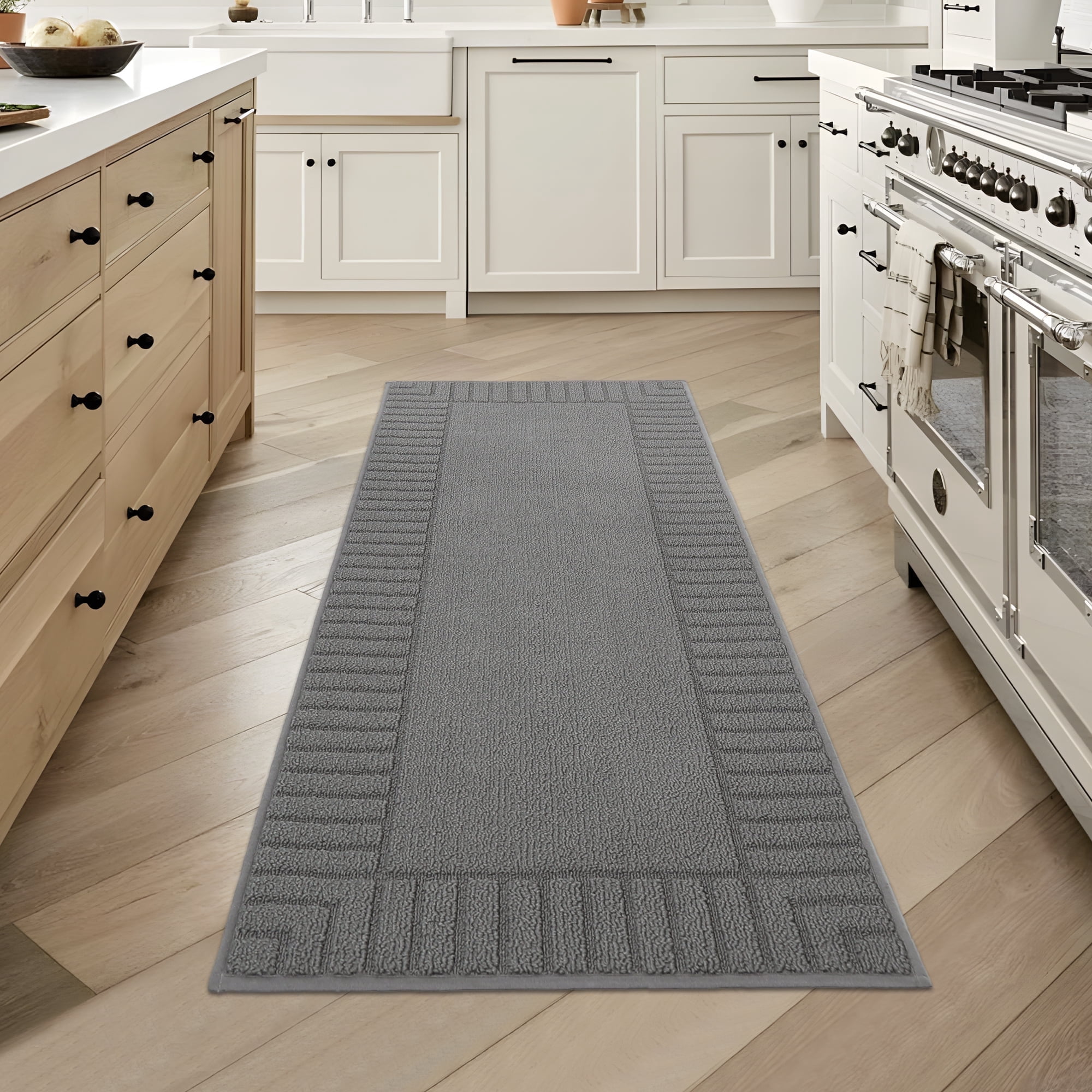 24"x60" Non-Slip Kitchen Rug,Absorbent Kitchen Floor Mat with TPR Non ...