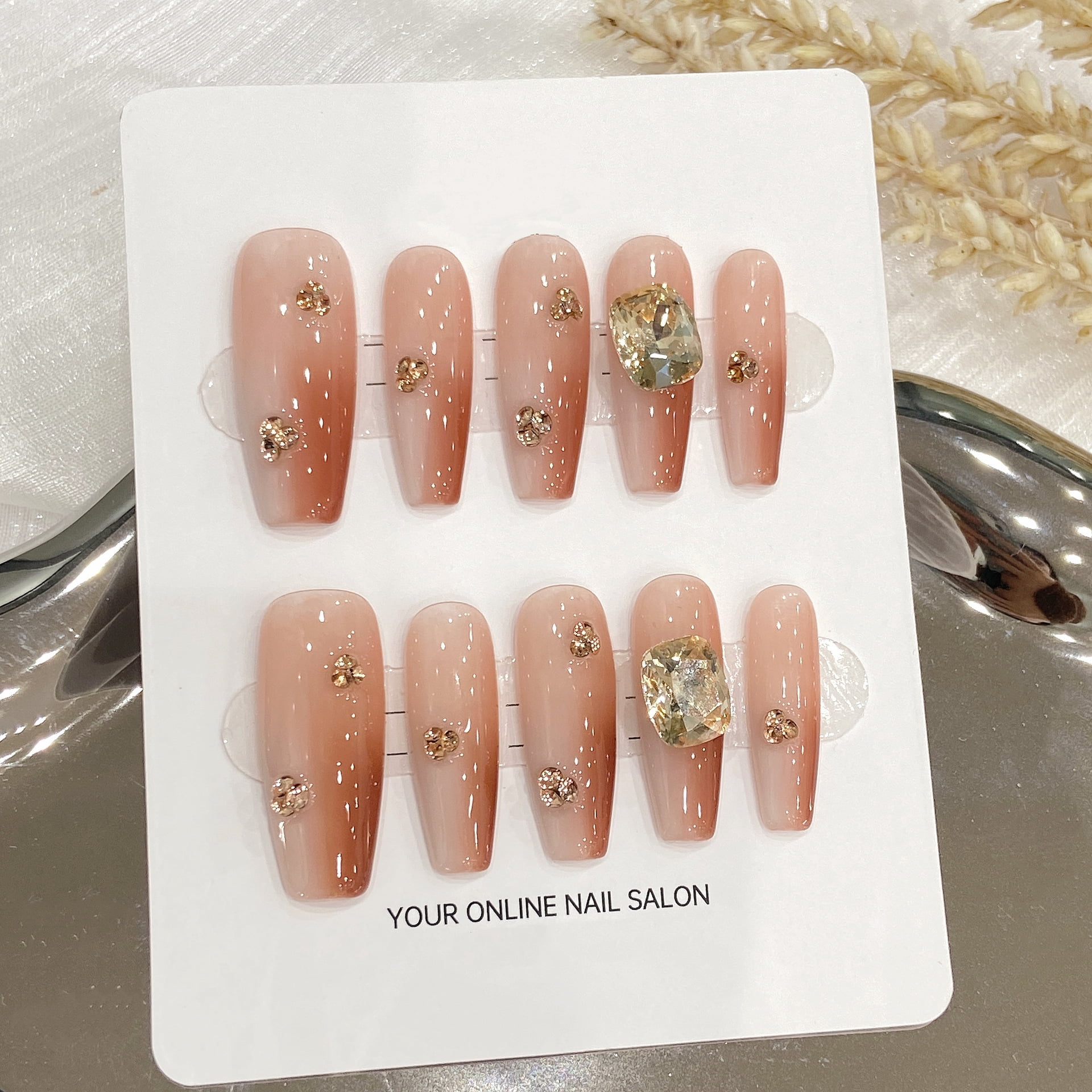 24 years of new handmade wear nail ice transparent flash diamond ...