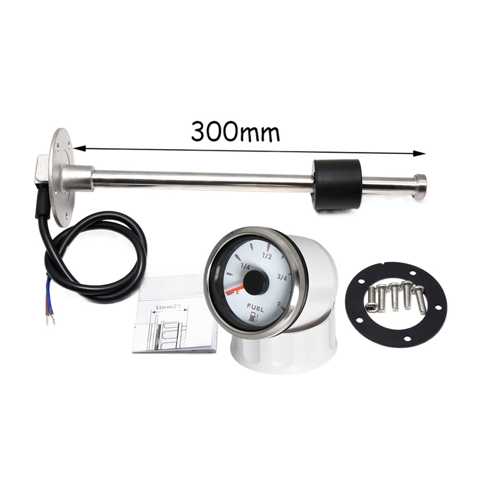 240-33 Fuel Float Sensor With 52mm Fuel Level Gauge 7 Color LED Oil ...
