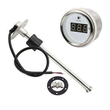 Digital Fuel Level Gauge 52MM Oil Tank Level Indicator Meter With 0-190 Ohm Fuel Level Sensor ...