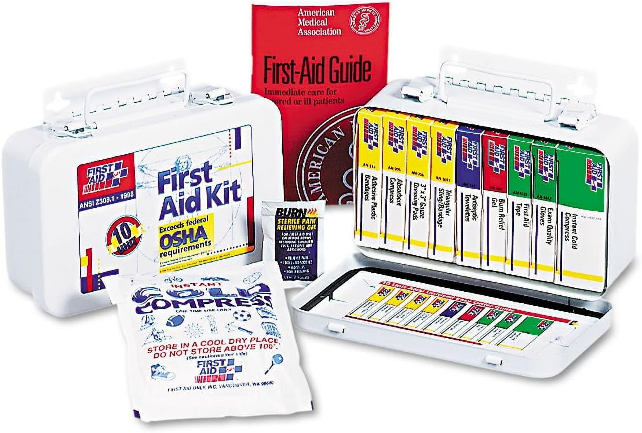 240-AN: 10 Unit First Aid Kit, Metal Case - Walmart.com