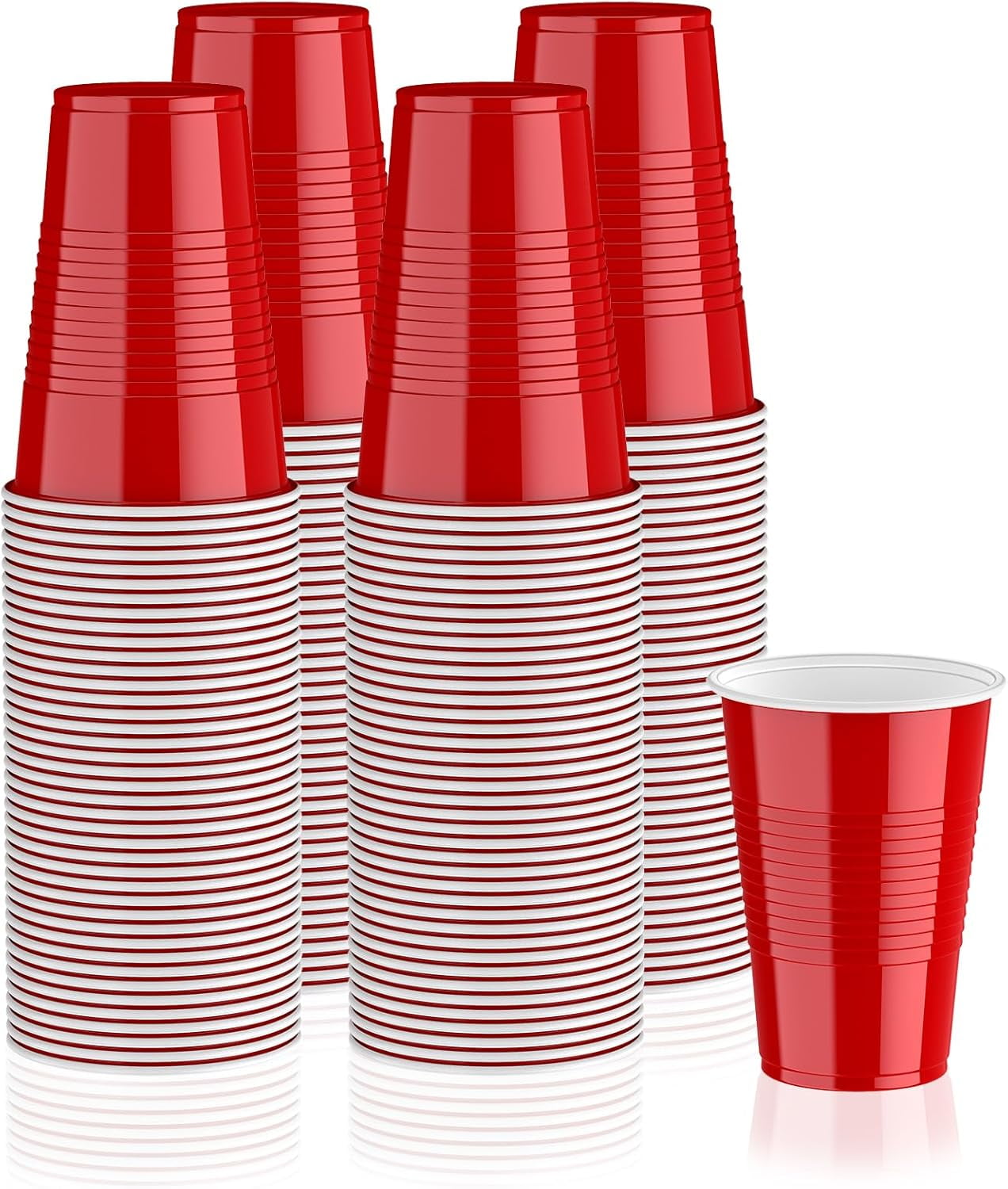 240 Count 16 oz Red Disposable Plastic Cups - Walmart.com