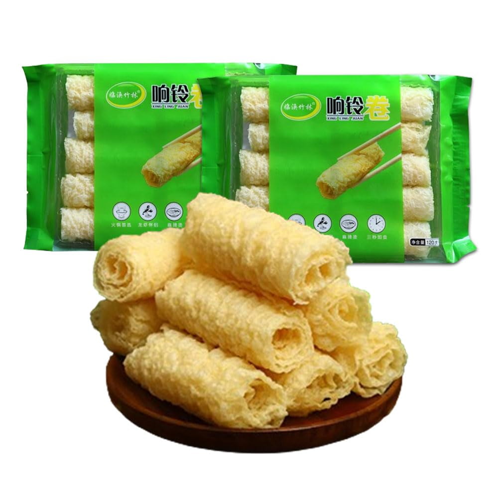 240 Deep Fried Bean MSF2 Skin Rolls - Dried Beancurd Sticks, Asian Tofu Snack, Tofu Extra Firm ...