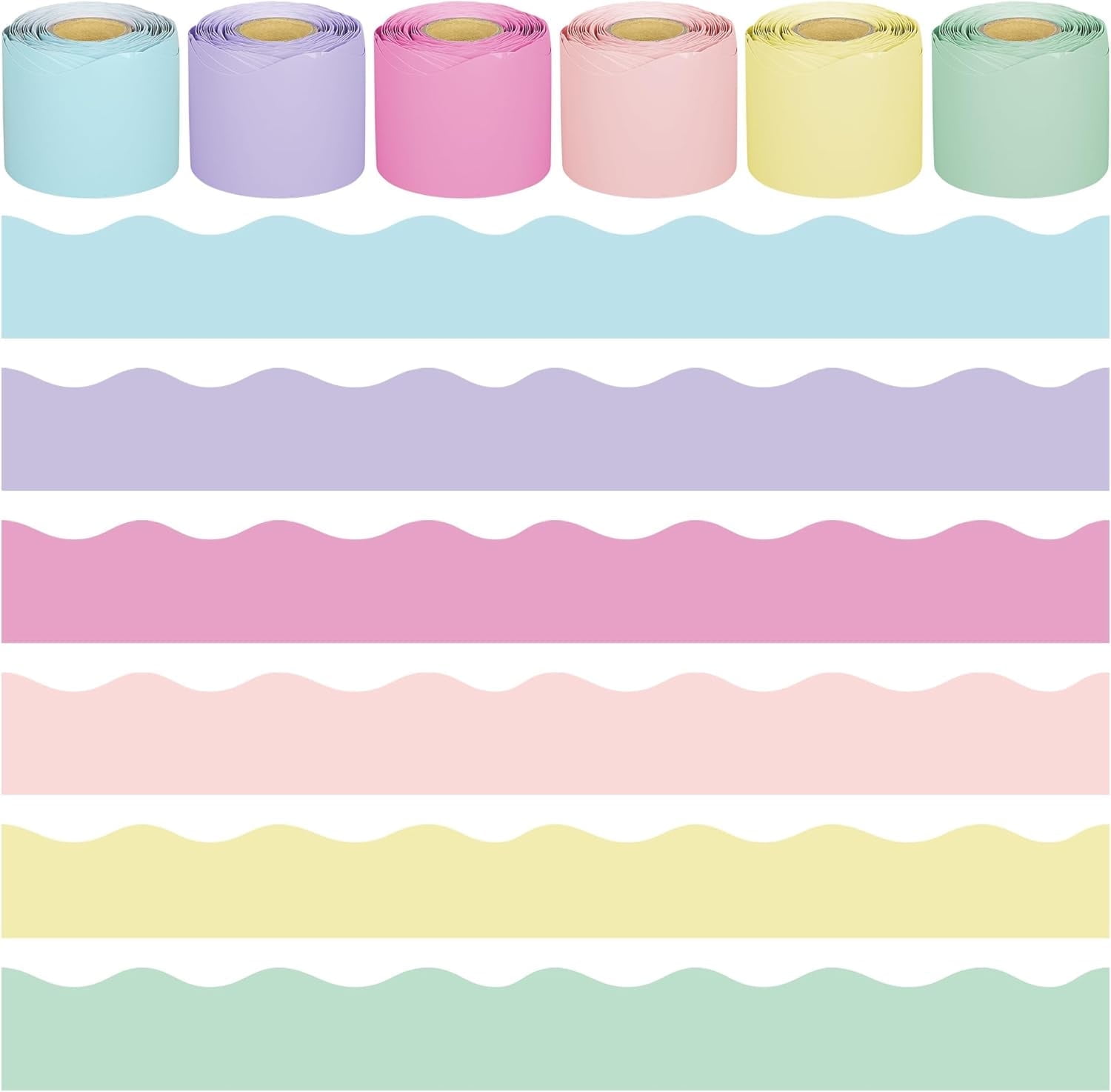 240 Ft Pastel Bulletin Board Borders Colorful Classroom Borders ...