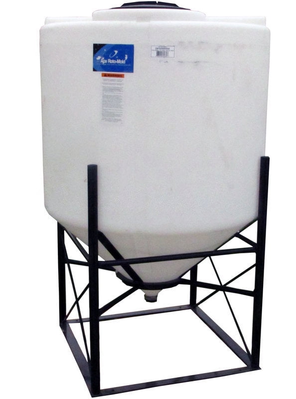 240 Gallon Plastic Storage Inductor Tank with Full Drain Cone Bottom ...