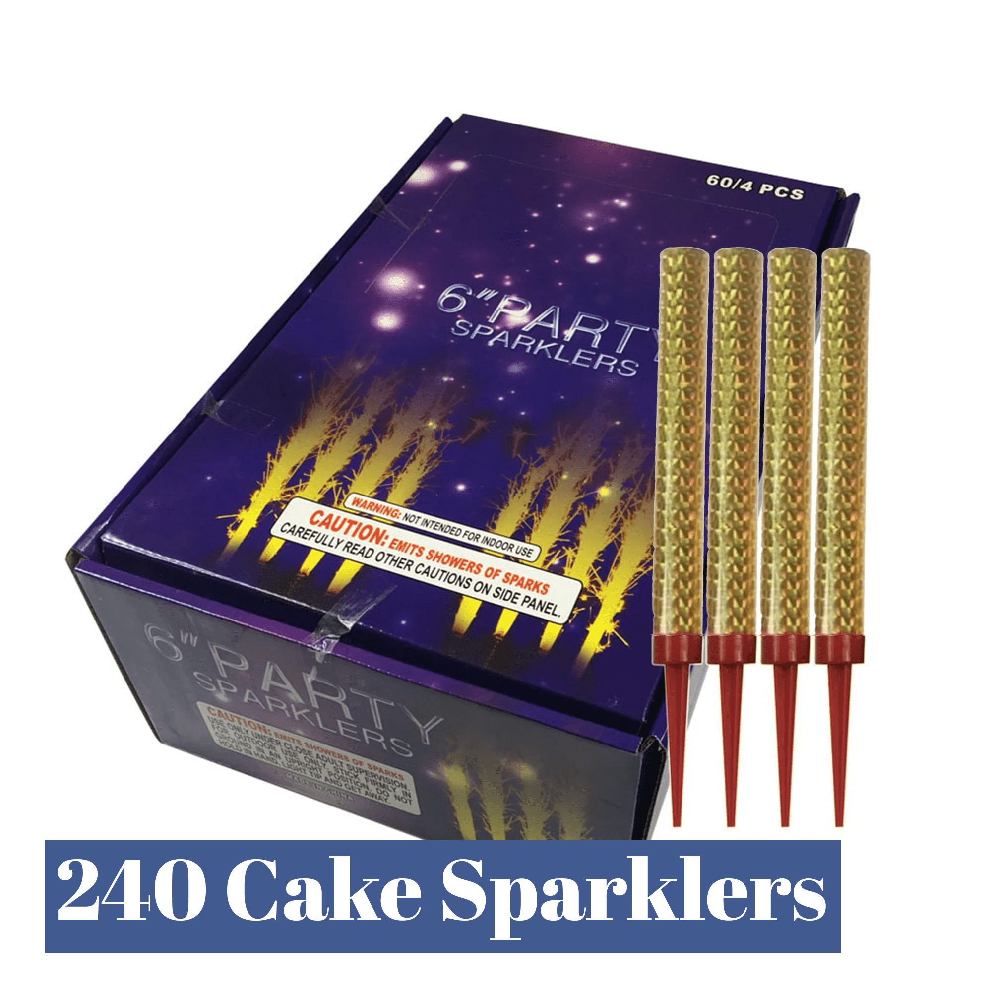 240 Gold Sparkler Birthday Candles, Weddings Candles, Birthday Cake ...