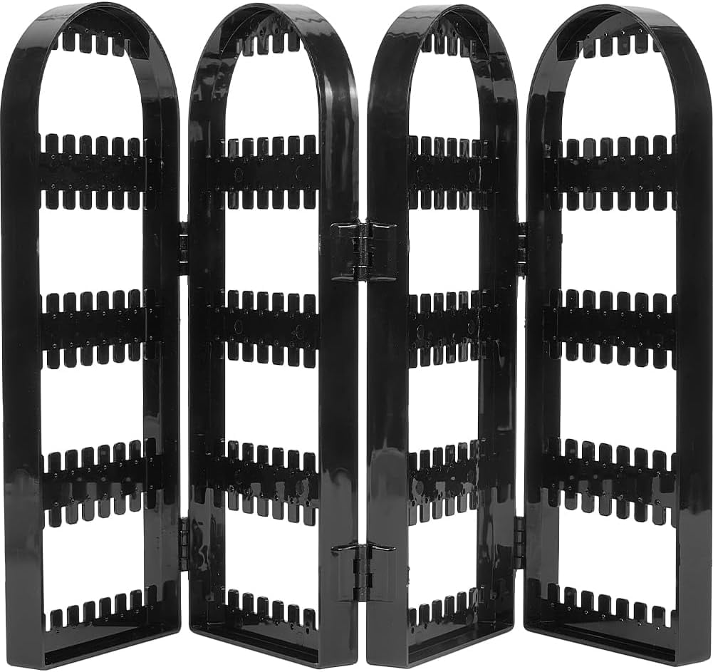 240 Holes 5 Tiers Black Acrylic Earring Holder Folding Jewelry Display ...