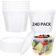240 PACK 16 oz Plastic Food Containers with Lids, Airtight Meal Prep ...