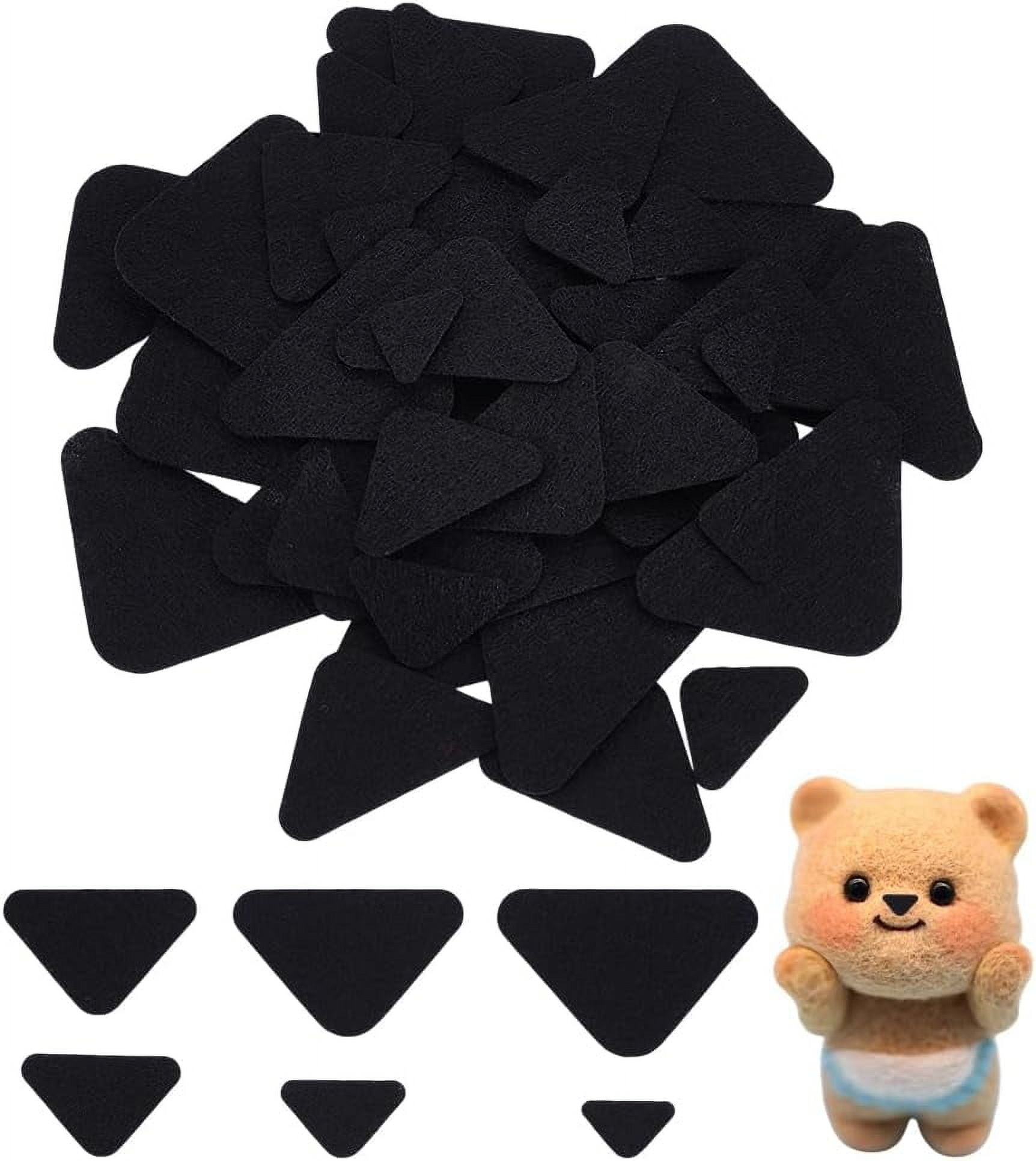 240 PCS Felt Noses for Dolls 6 Sizes Black Felt Noses Triangle Felt ...