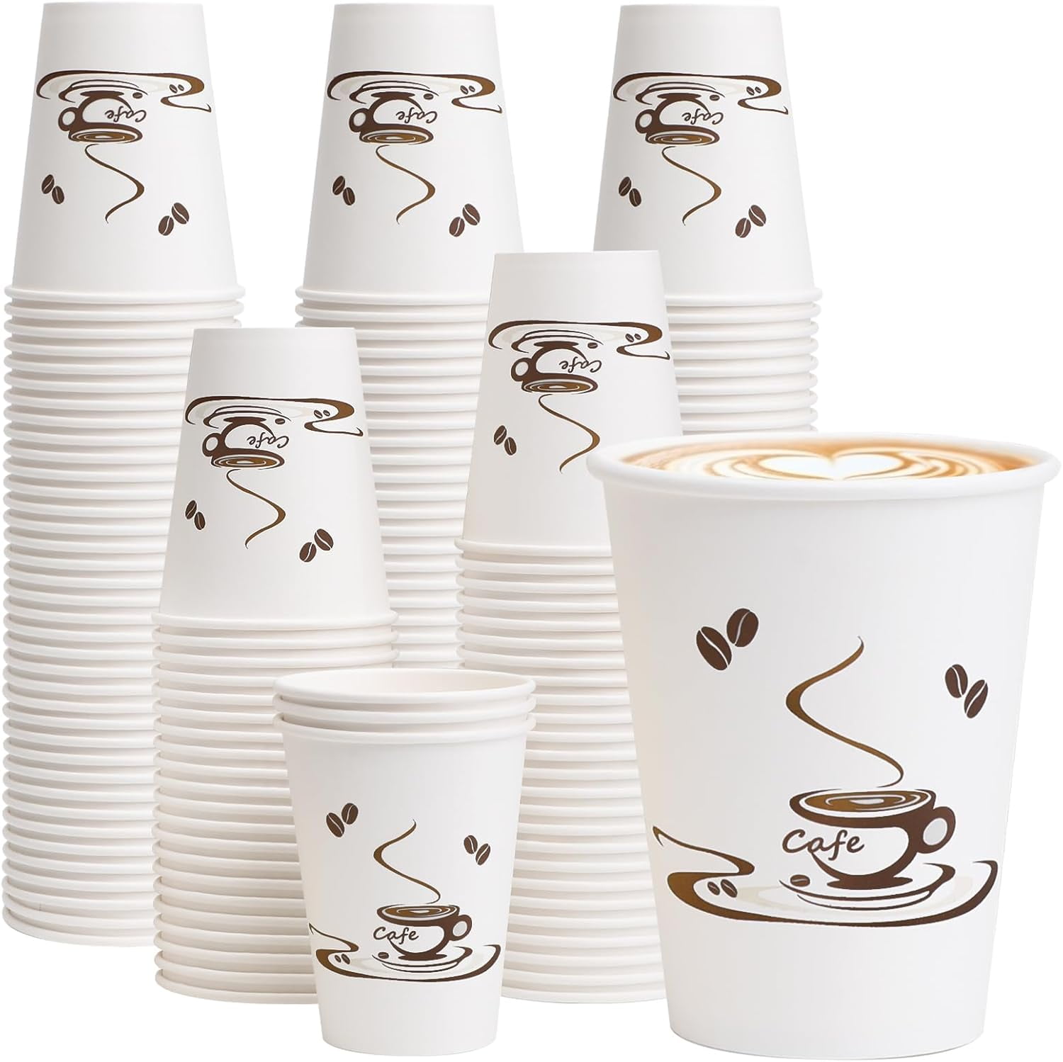 240 Pack 12 OZ Coffee Cups, Disposable Paper Cups for Hot/Cold Beverage ...