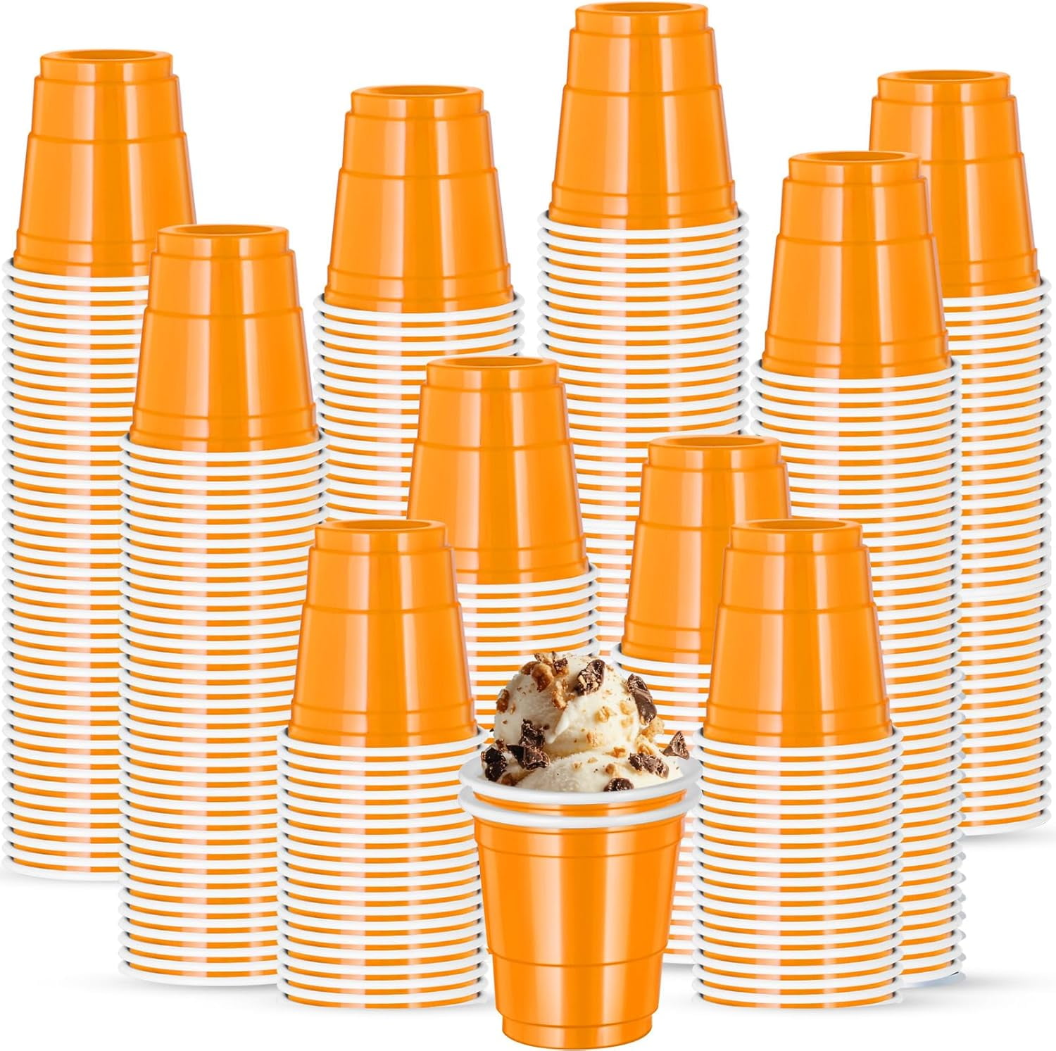 240 Pack 2 oz Orange Plastic Shot Glasses, Party Shot Cups for ...