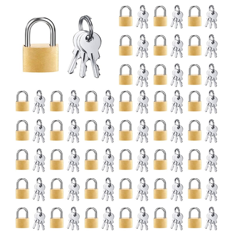 240 Pack Mini Padlock Small Padlock Solid Brass Locks with 720 Key for ...