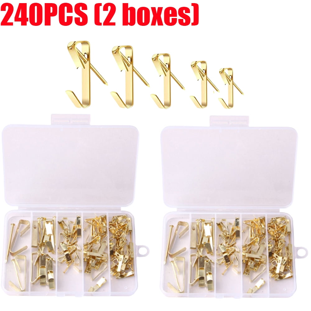 240 Pack Picture Hanger Hooks with Nails, Heavy Duty Picture Hooks for ...