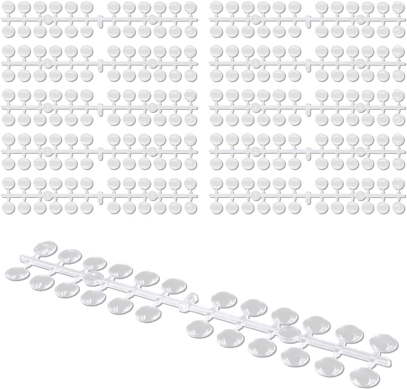 240 Pcs Clear Round False Nail Display Tips,Transparent Nail Art ...